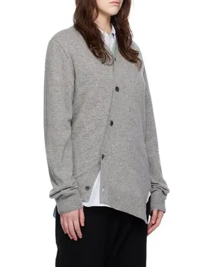 Comme Des Garçons Asymmetrical Knitted Cardigan
