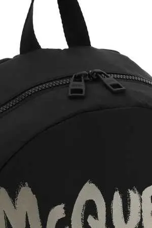 Alexander McQueen Graffiti Logo Backpack - Black
