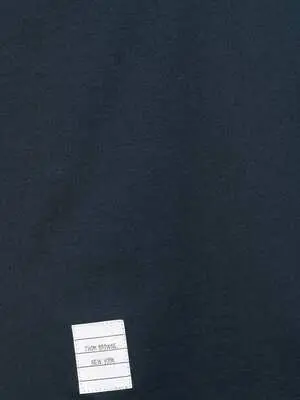 Thom Browne Crewneck T-shirt With Logo Label - No