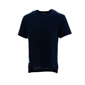 Thom Browne Crewneck T-shirt With Logo Label - No