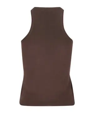 Max Mara Ribbed Round Neck Sleeveless Tank Top