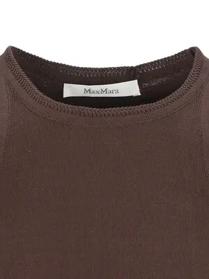 Max Mara Ribbed Round Neck Sleeveless Tank Top