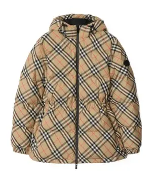 Burberry Checked Hooded Puffer Jacket