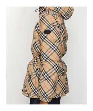 Burberry Checked Hooded Puffer Jacket