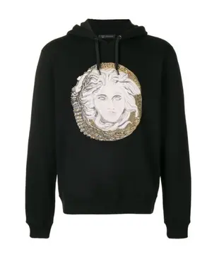 Versace Medusa Hooded Hoodie - Black