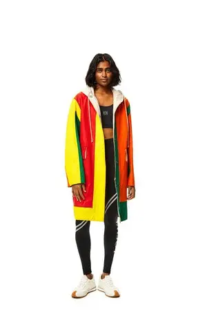 Loewe Color-blocked Coated Denim Parka