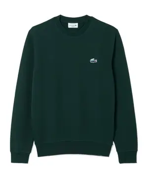 Lacoste Embroidered Crocodile Landscape Fleece Sweatshirt - Black