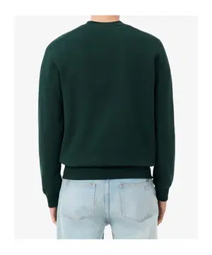 Lacoste Embroidered Crocodile Landscape Fleece Sweatshirt - Black