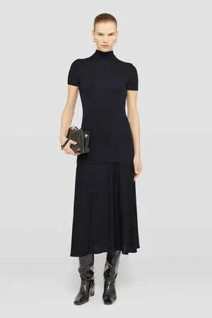JIL SANDER High-neck Midi Dress - Black