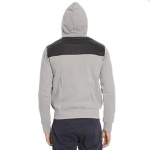 Emporio Armani Hooded Casual Jacket With Zipper Opening - Gray