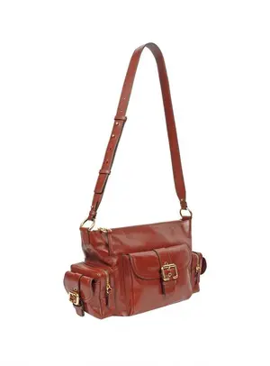 Chloé Camera Leather Crossbody Bag - Red