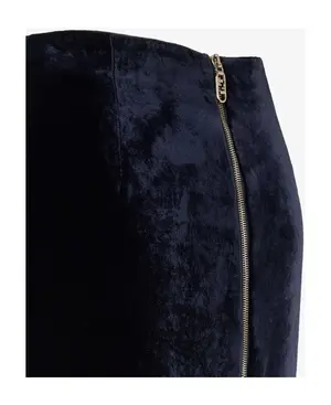 Fendi Velvet Zip Detail Maxi Skirt