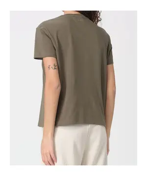 Max Mara Graphic-embroidered Crewneck T-shirt - Khaki