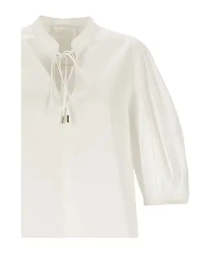 Chloé Tie-detailed Tunic Shirt - Cream