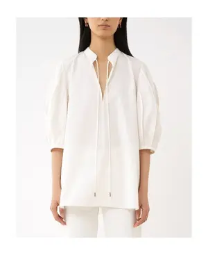Chloé Tie-detailed Tunic Shirt - Cream