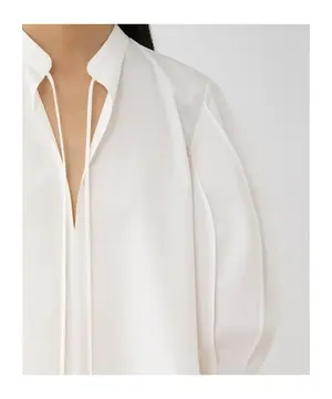 Chloé Tie-detailed Tunic Shirt - Cream