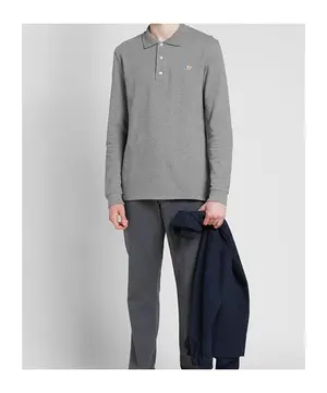 Maison Kitsuné Long-sleeved Polo Shirt