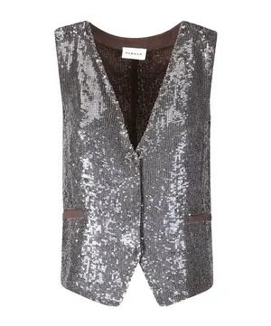 P.a.r.o.s.h Sequin Embellished V-neck Gilet