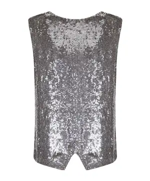P.a.r.o.s.h Sequin Embellished V-neck Gilet