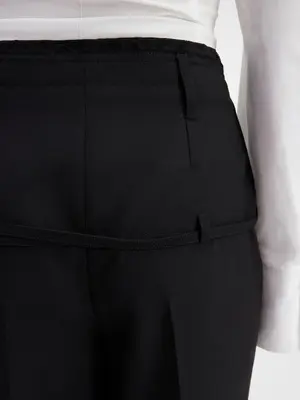 Jacquemus Belted Wide-leg Pants - Black