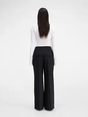 Jacquemus Belted Wide-leg Pants - Black