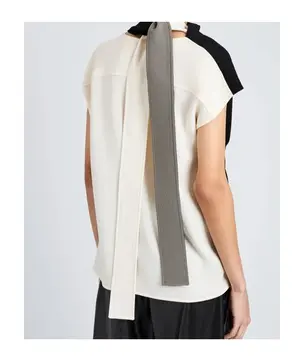 Proenza Schouler Elsa Drape-detail Blouse - Black