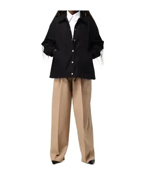 JIL SANDER Logo-printed Textured Casual Jacket - Black