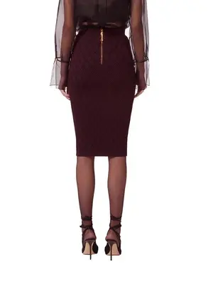 Elisabetta Franchi Textured Chain Detail Pencil Skirt