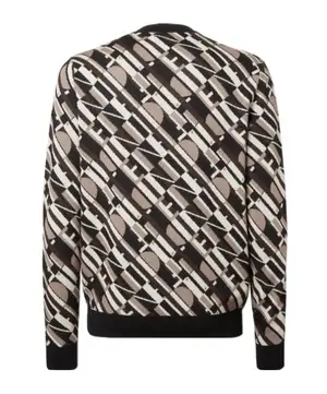 Fendi Logo Jacquard Crewneck Jumper - Black