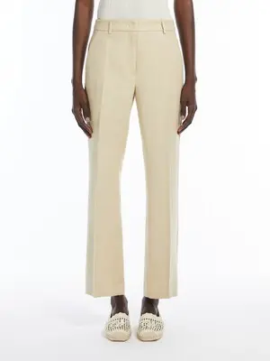 Max Mara Batavia Cotton And Linen Trousers