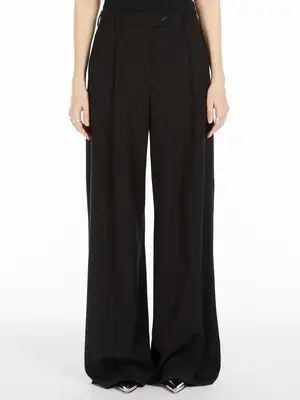 Sportmax Button Detailed Wide Leg Pants