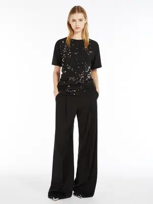 Sportmax Button Detailed Wide Leg Pants
