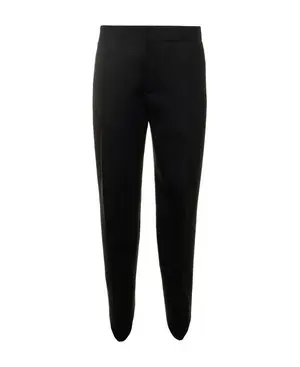 Bottega Veneta Tailored Pants With Curved Cut-out Hem - Black