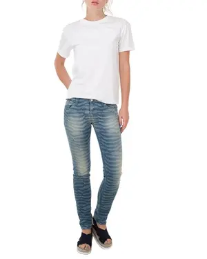 Emporio Armani Logo Print Denim Jeans
