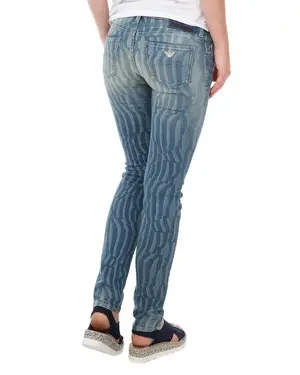 Emporio Armani Logo Print Denim Jeans