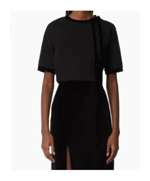 Nina Ricci Velvet Ribbon Detail T-shirt