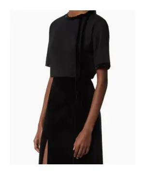 Nina Ricci Velvet Ribbon Detail T-shirt