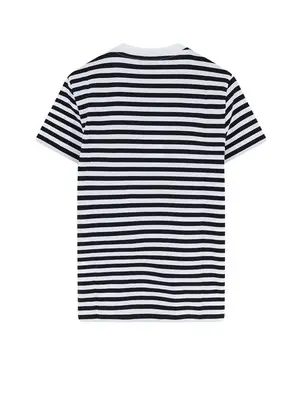Max Mara Striped Logo Embroidered Crewneck T-shirt