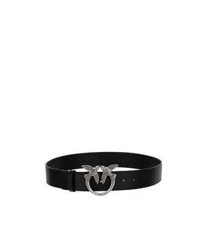 Pinko Love Berry Buckle Belt - Black