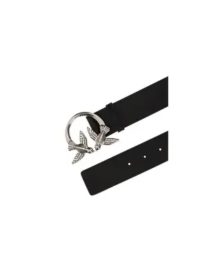 Pinko Love Berry Buckle Belt - Black