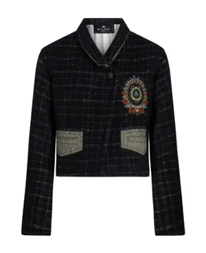 Etro Checked Embroidered Coat - No