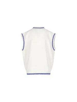 Alexander Wang Logo Detailed V-neck Vest - White