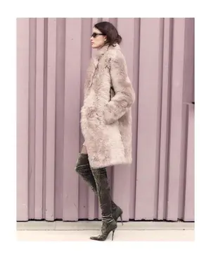 Saint Laurent Shearling Long-sleeved Coat