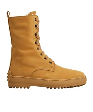 TOD'S Tall Lace-up Boots - Brown