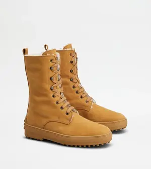 TOD'S Tall Lace-up Boots - Brown