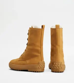 TOD'S Tall Lace-up Boots - Brown