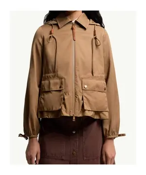 Moncler Adenium Drawstring Hooded Jacket - Camel