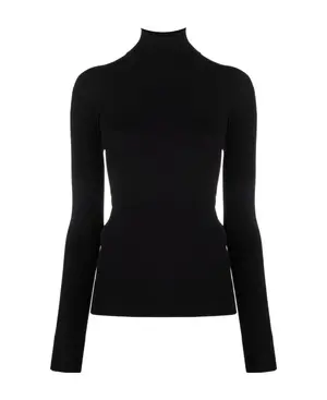 Bottega Veneta Ribbed-trim Roll-neck Top