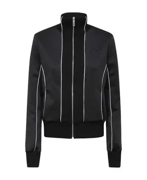 Off-White Zip-up Long-sleeved Track Jacket With Stand Collar