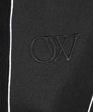 Off-White Zip-up Long-sleeved Track Jacket With Stand Collar